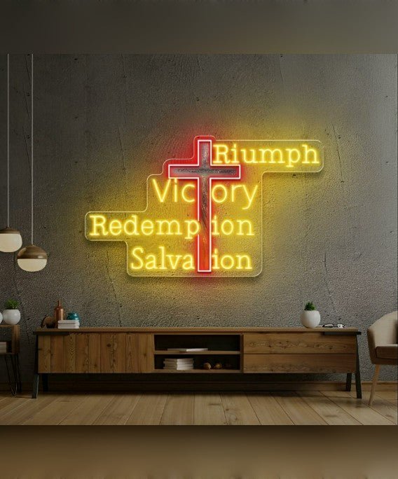 LED Neon Glow Sign - Triumph, Victory, Redemption, Salvation - Signify ...