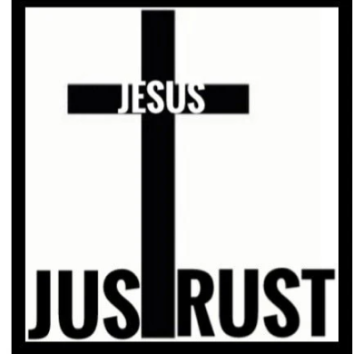 Just Trust Jesus Vynl Waterproof Sticker - Signify the cross